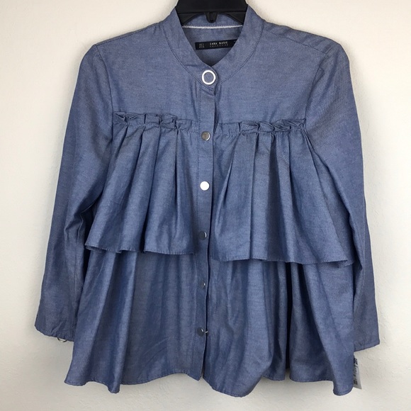 Zara | Tops | Zara Ruffle Blouse | Poshmark